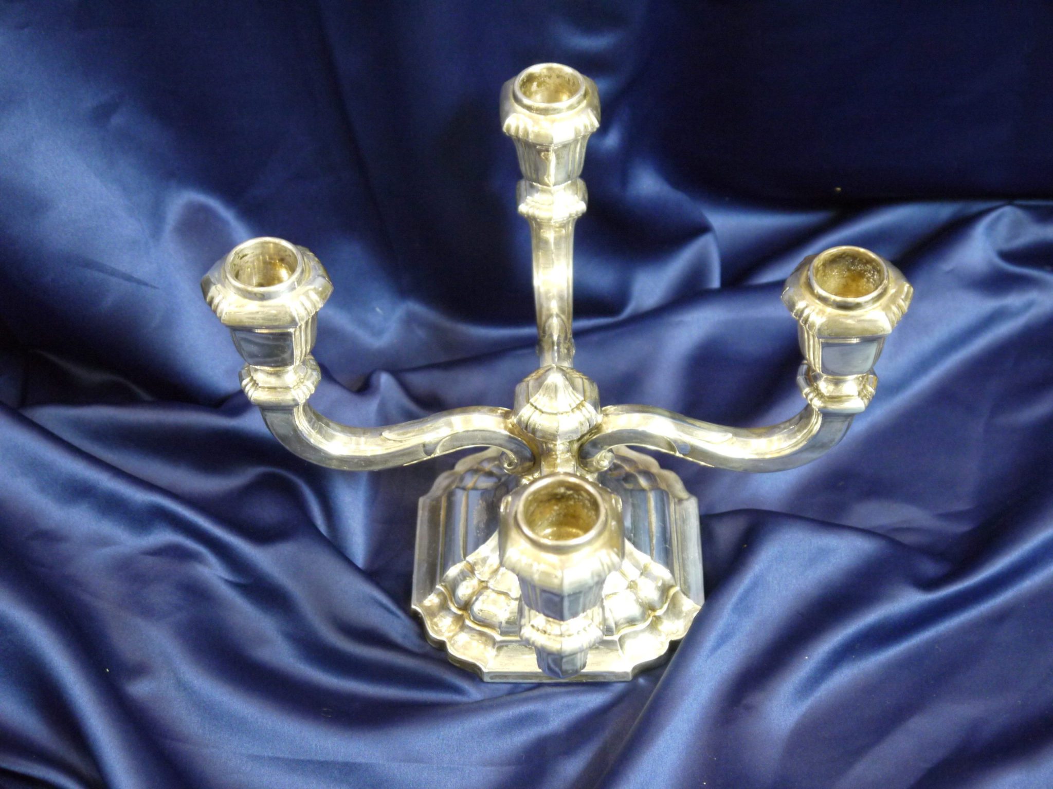 Candélabre argent massif - Antiquités Maison Walesa