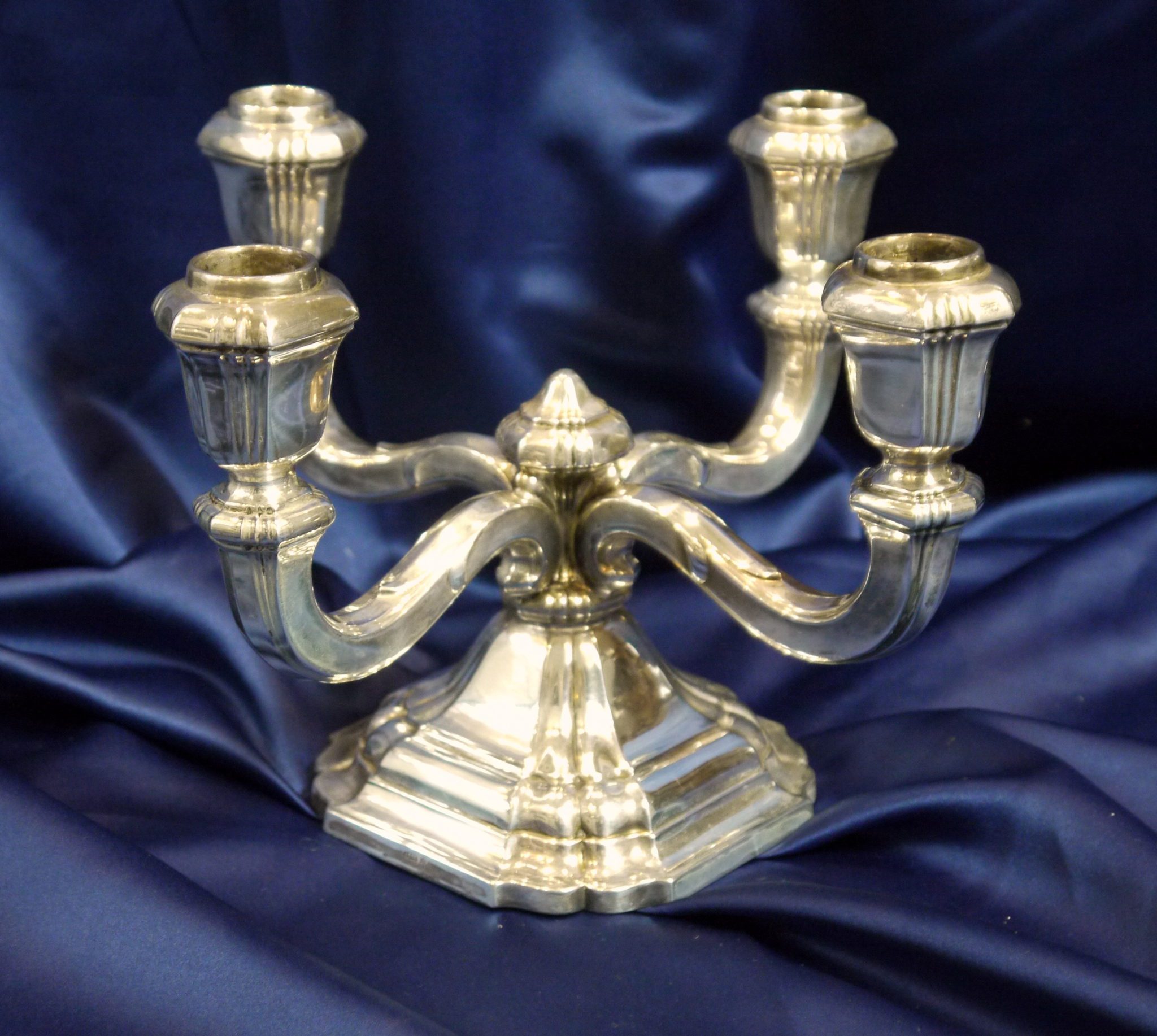 Candélabre argent massif - Antiquités Maison Walesa