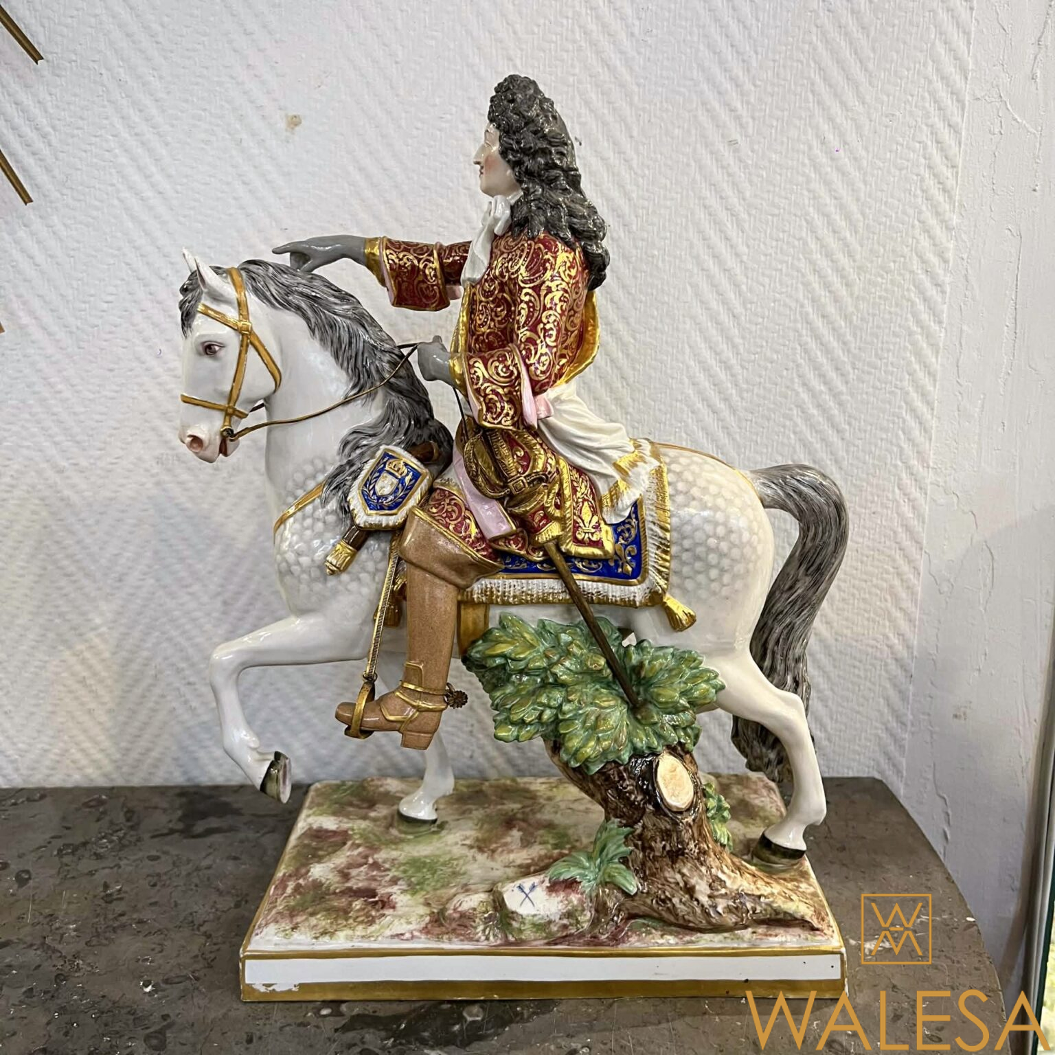 Achille-Bloch Paris Porcelaine Statue équestre du roi de France Louis ...